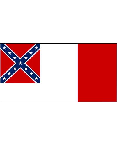Confederate Third National flag bumper sticker