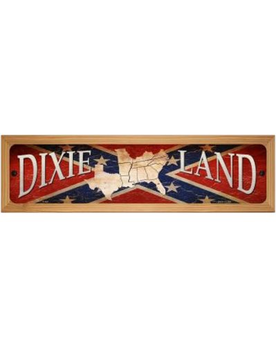 Dixie Land wood mounted sign